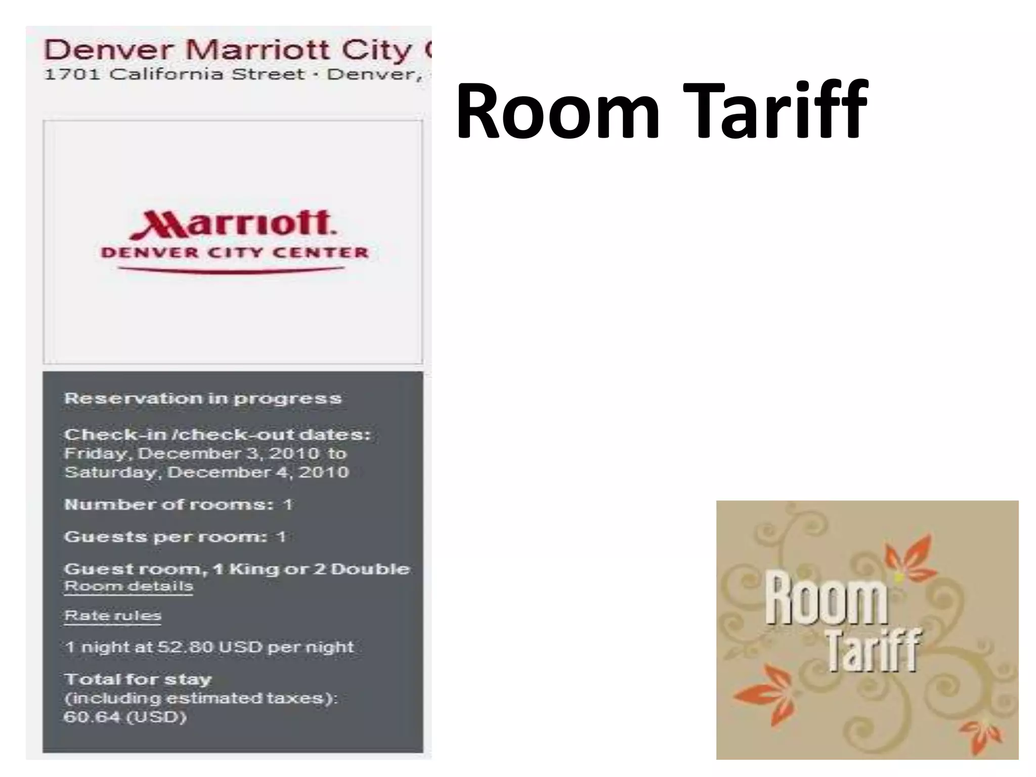 Room tariff in Hotels | PPTX