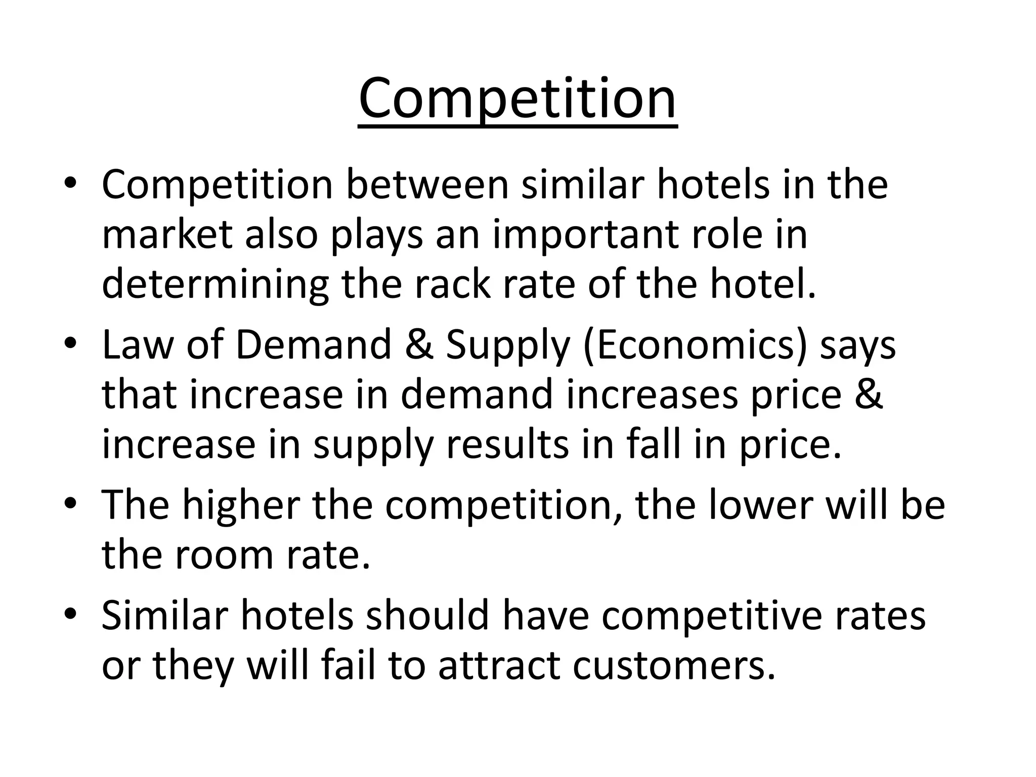 Room tariff in Hotels | PPTX