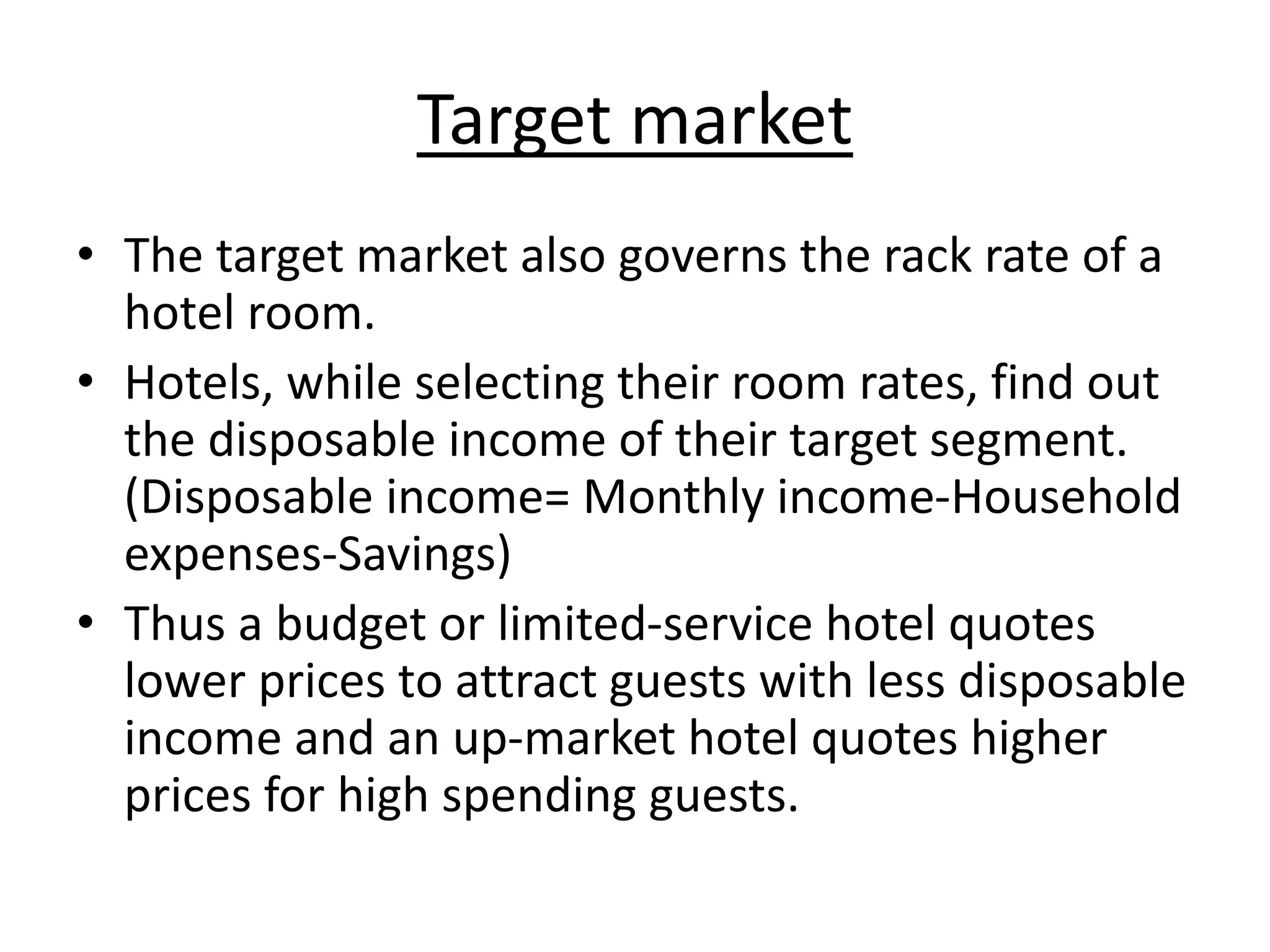 Room tariff in Hotels | PPTX