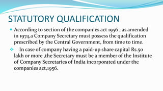Company secretary | PPTX