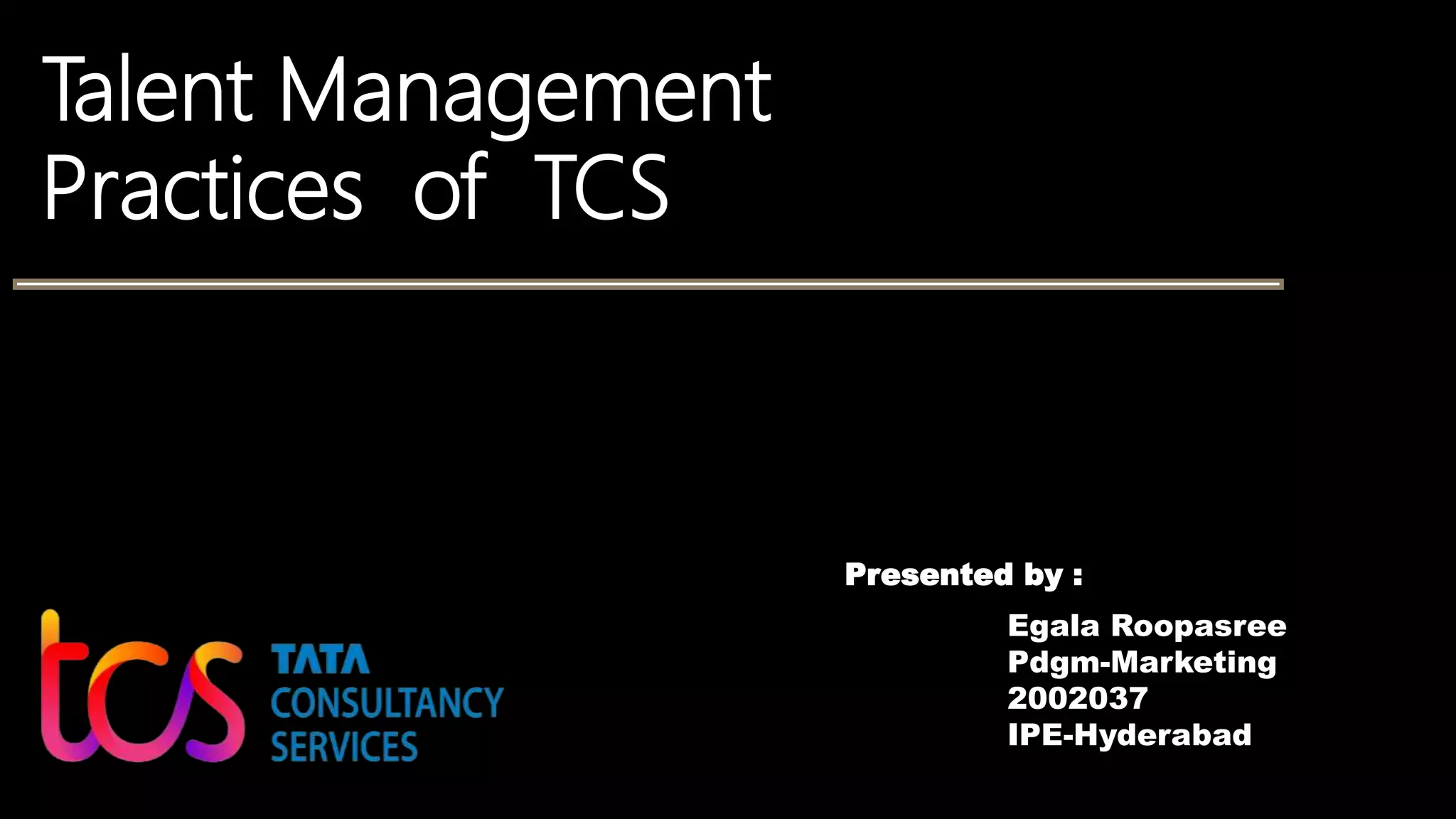 Talent Management Practices of TCS | PPT