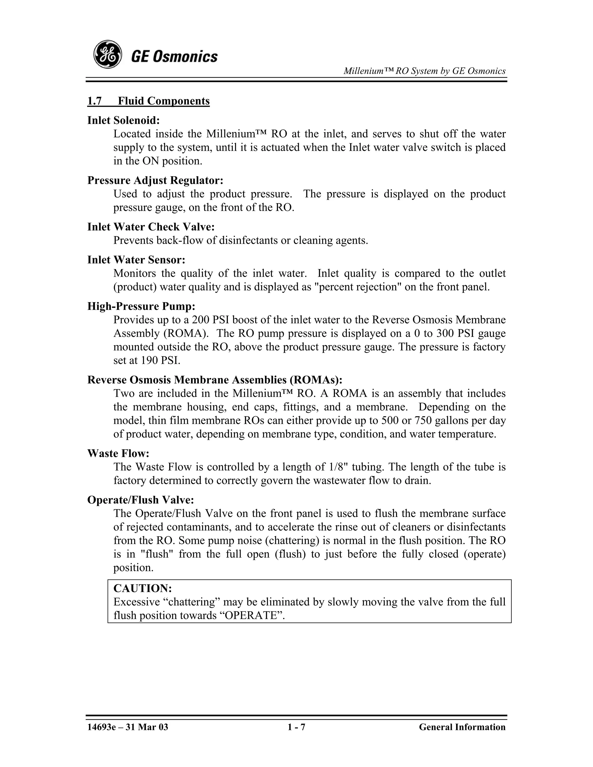 Ro Operation And Maintenance Manual | PDF