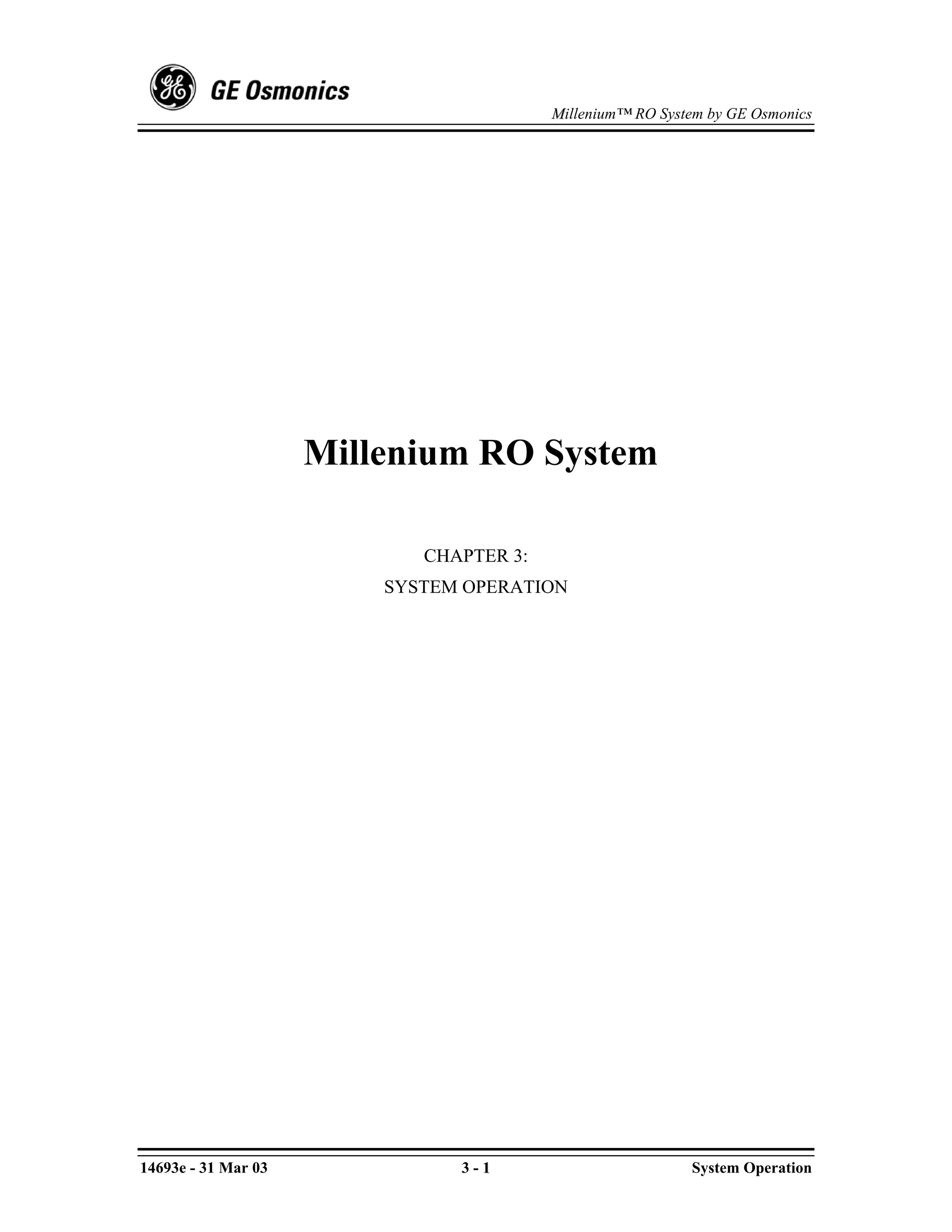 Ro Operation And Maintenance Manual | PDF