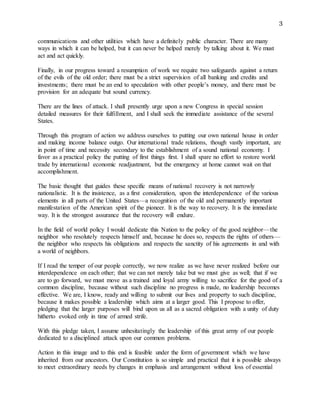 Roosevelt, first inaugural address, 1933 | DOCX