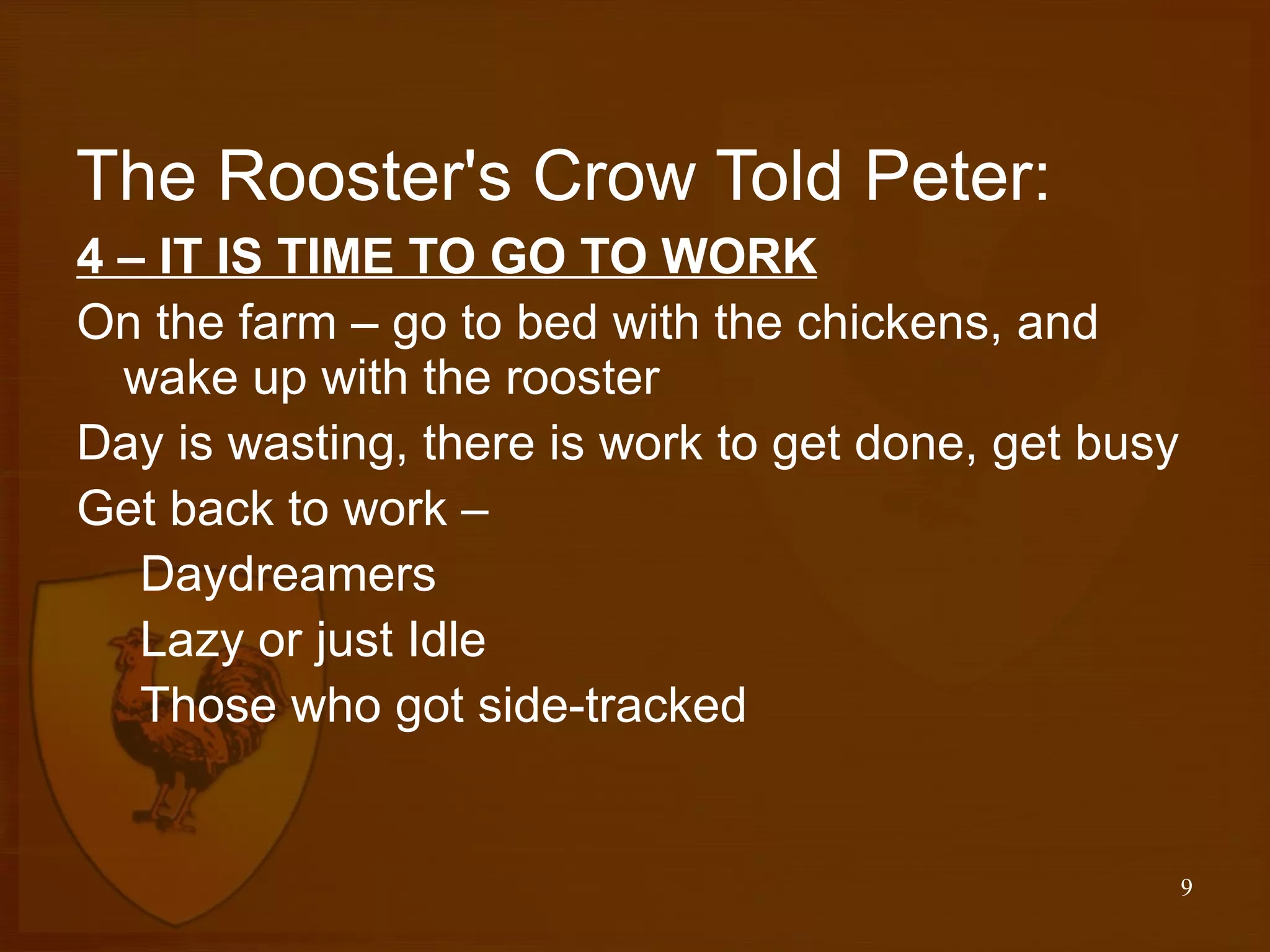 Rooster woke up peter | PPT