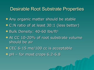 Root Substrate | PPT