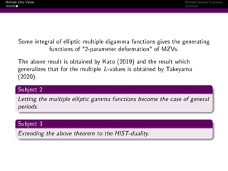 Applications of Hoffman Algebra for the Multiple Gamma Functions | PPT