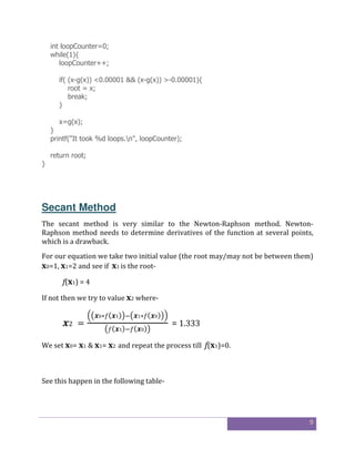 Numerical Method Analysis: Algebraic and Transcendental Equations (Non-Linear) | PDF