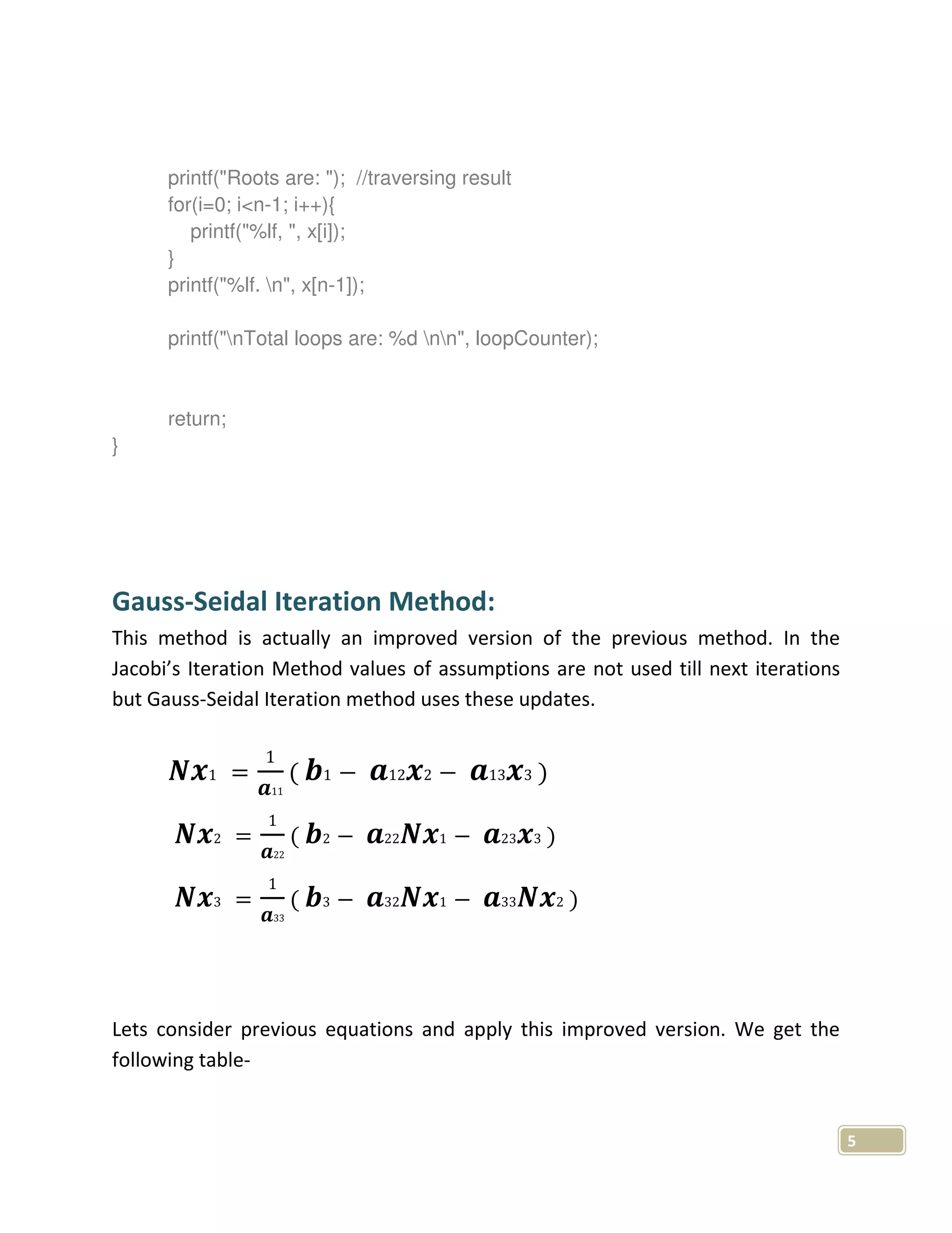 Numerical Method Analysis: Algebraic and Transcendental Equations (Linear) | PDF