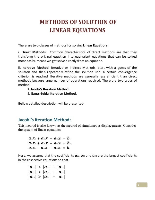 Numerical Method Analysis: Algebraic and Transcendental Equations (Li…