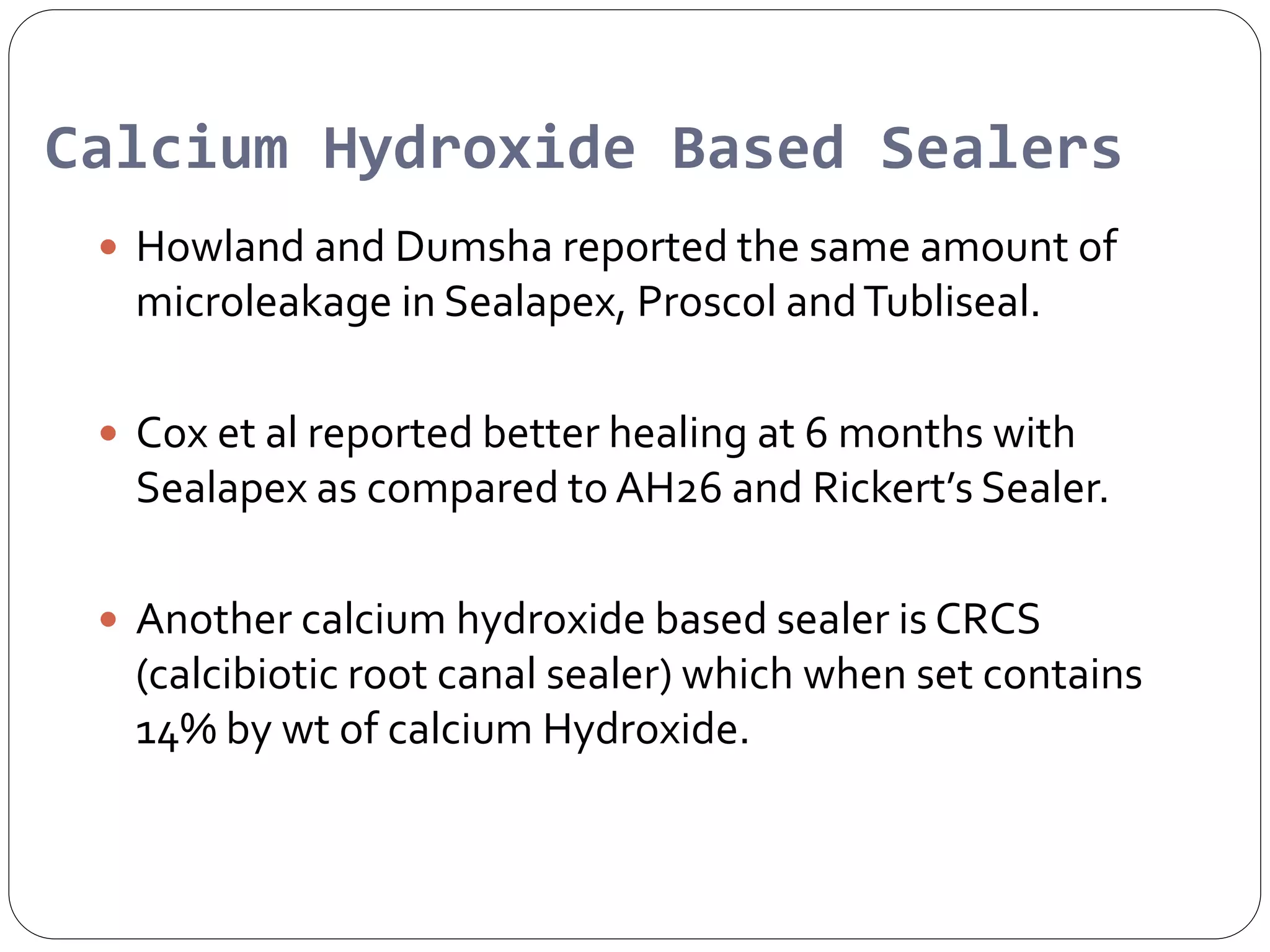 Root Canal Sealers | PPTX