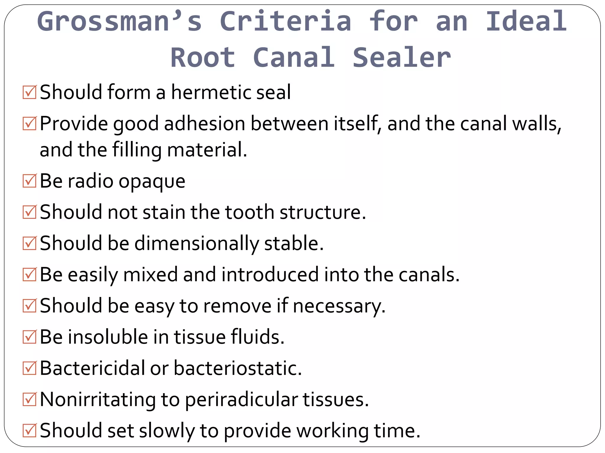 Root Canal Sealers | PPTX