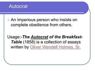 Root Word --> AUTO | PDF | Automotive
