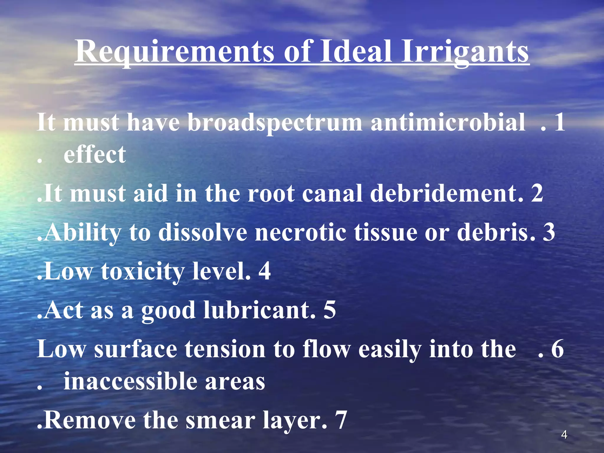 Root canal irrigants | PPT