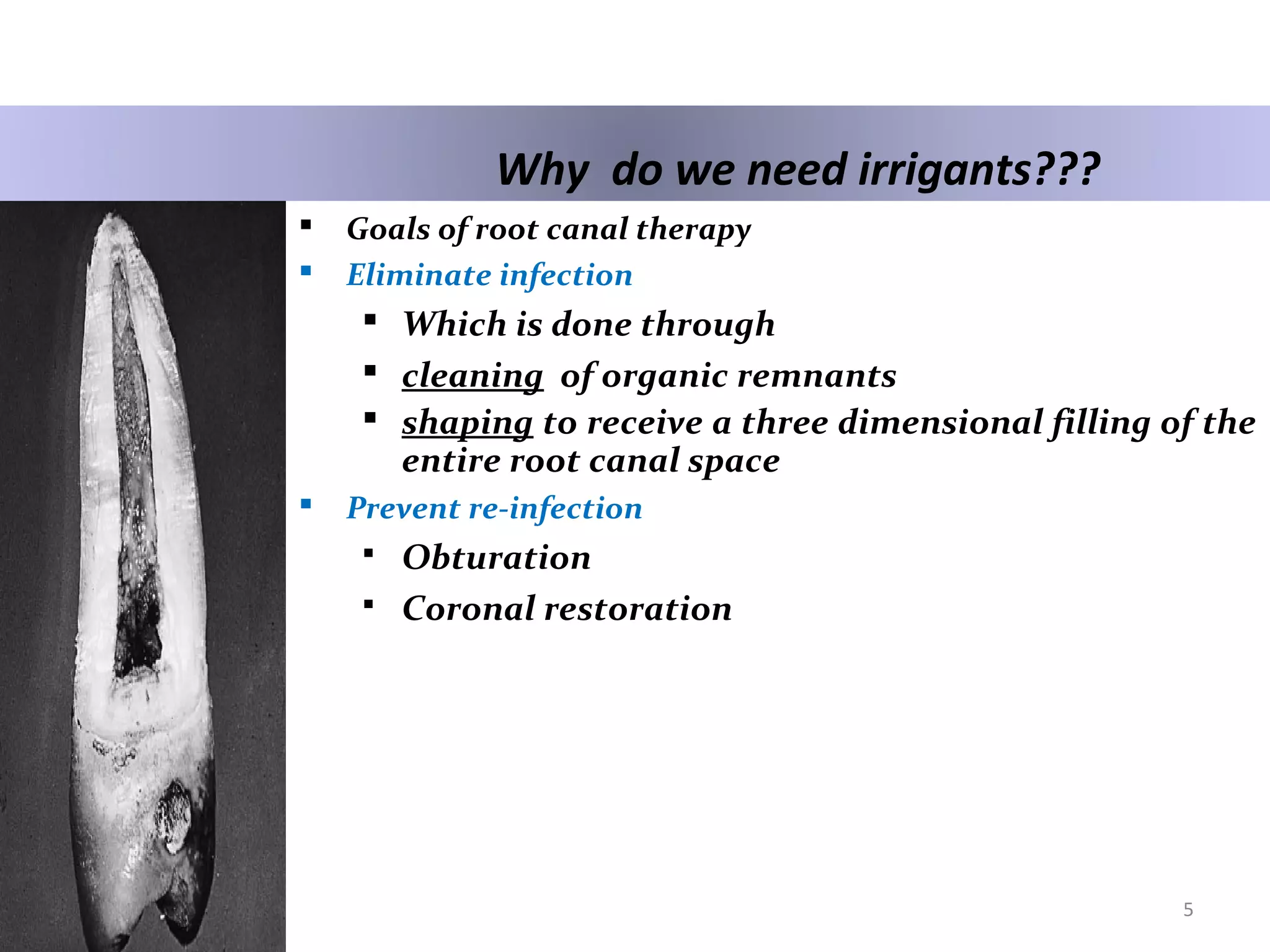Root canal irrigants and devices | PPT