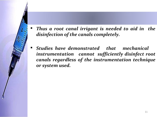 Root canal irrigants and devices | PPT