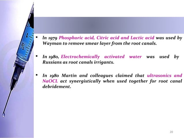 Root canal irrigants and devices | PPT