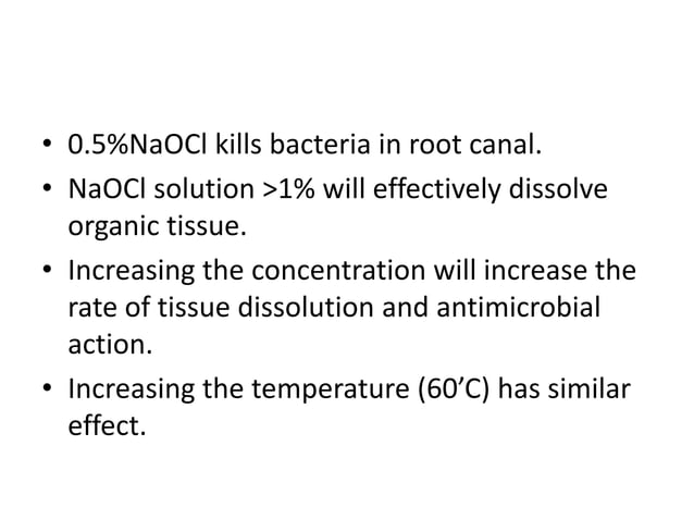 Root Canal Irrigation in RCT | PPTX | Dental Health | Diseases and ...