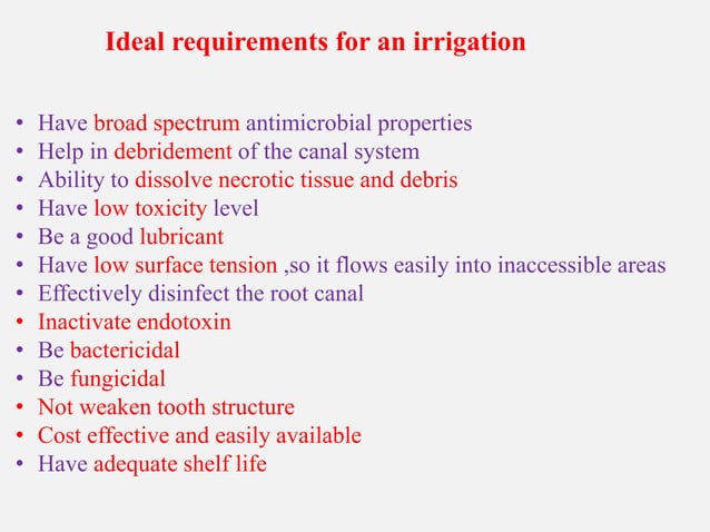 Root canal Irrigation.pptx | First Aid | Injuries