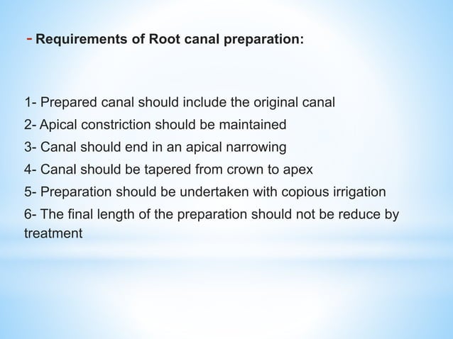 Root canal preparation | PPTX | Dental Health | Diseases and Conditions