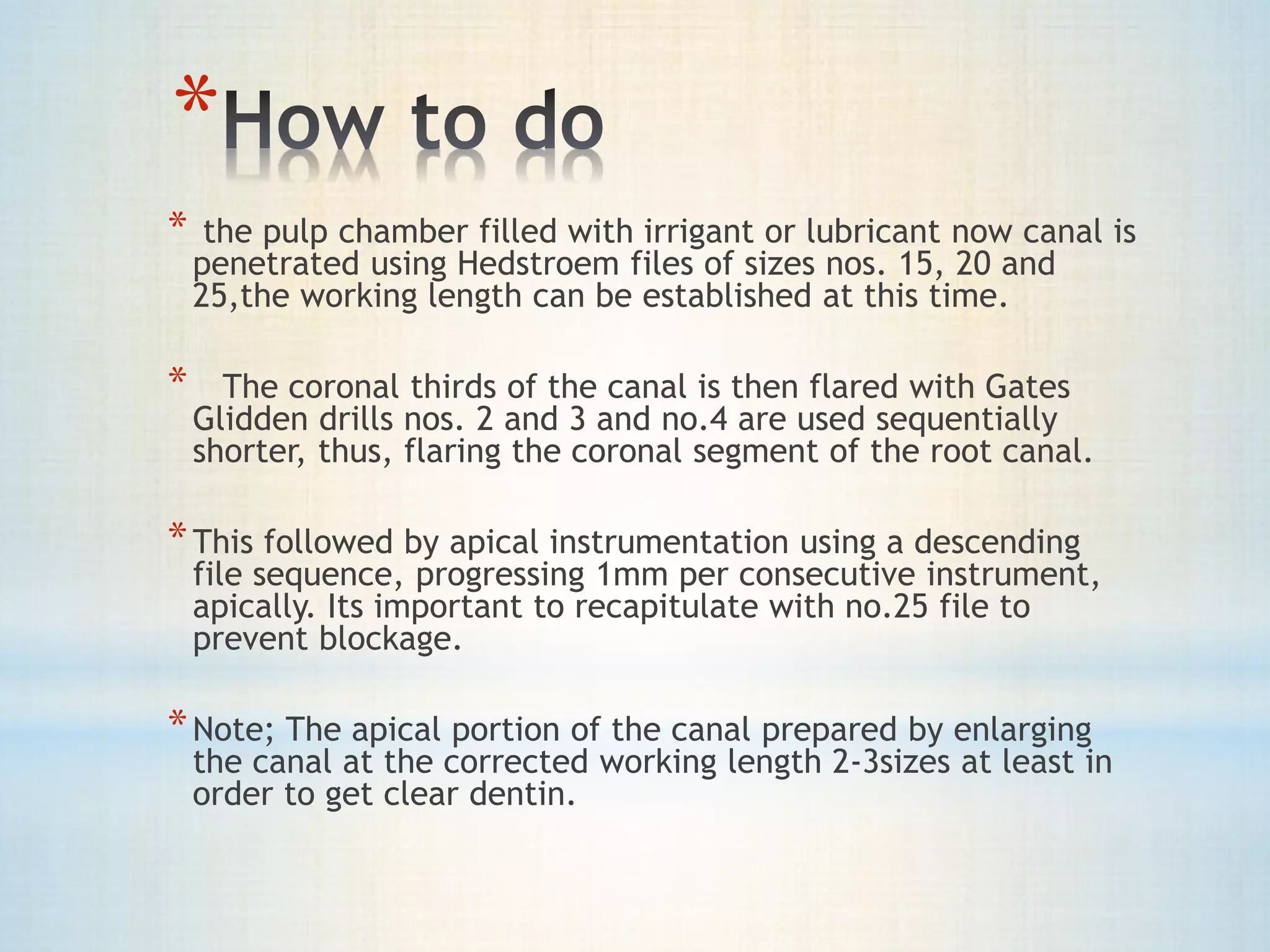 Root canal preparation techniques _ endodontic treatment | PPTX