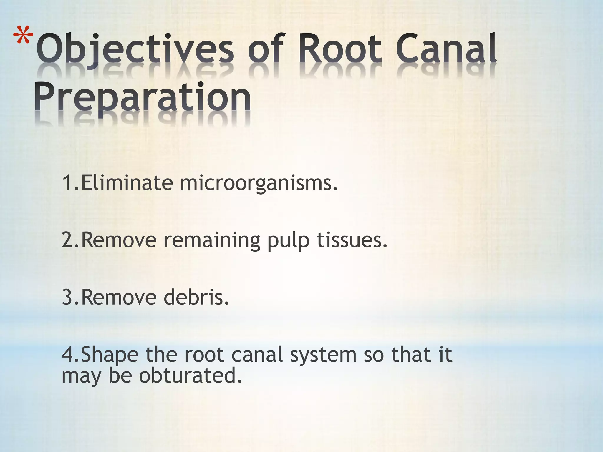 Root canal preparation techniques _ endodontic treatment | PPTX