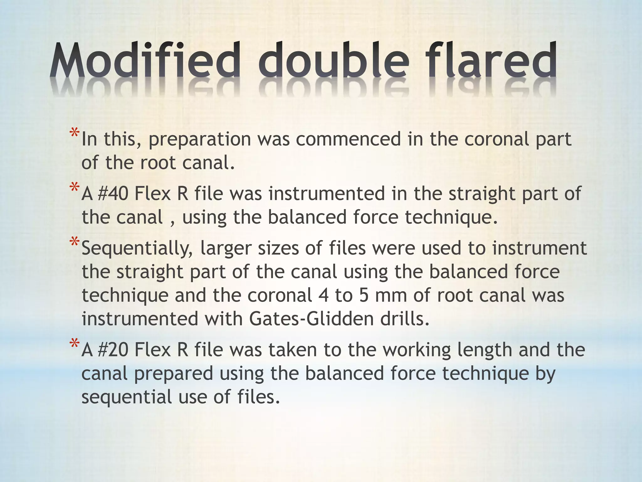 Root canal preparation techniques _ endodontic treatment | PPTX