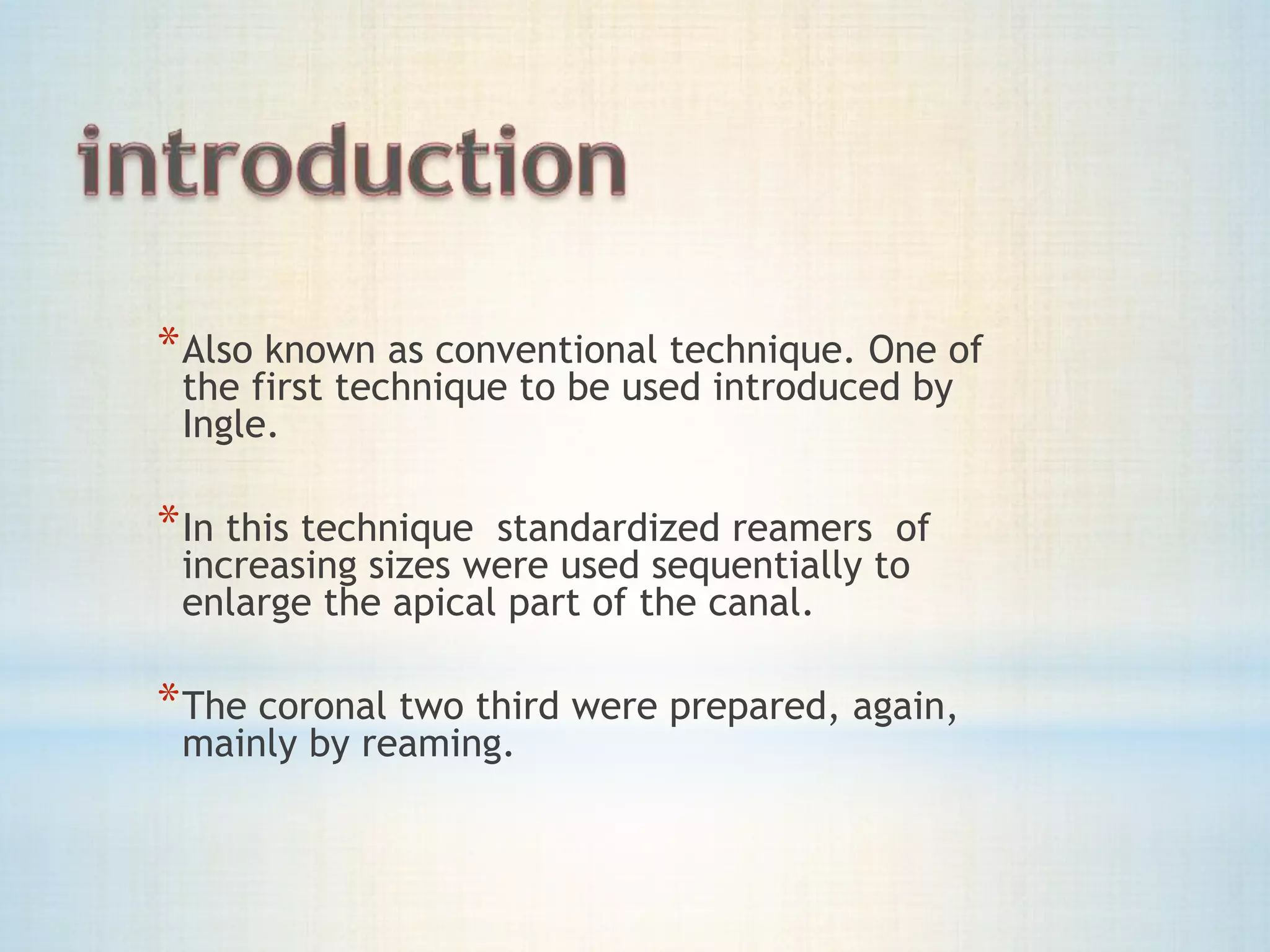 Root canal preparation techniques _ endodontic treatment | PPTX