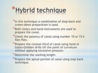 Root canal preparation techniques _ endodontic treatment | PPTX