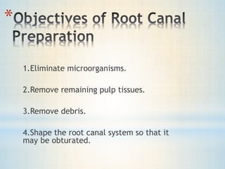 Root canal preparation techniques _ endodontic treatment | PPTX