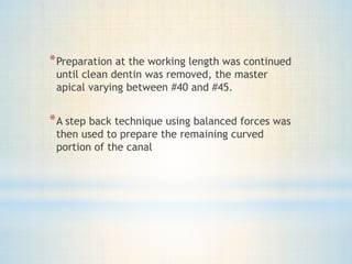 Root canal preparation techniques _ endodontic treatment | PPTX