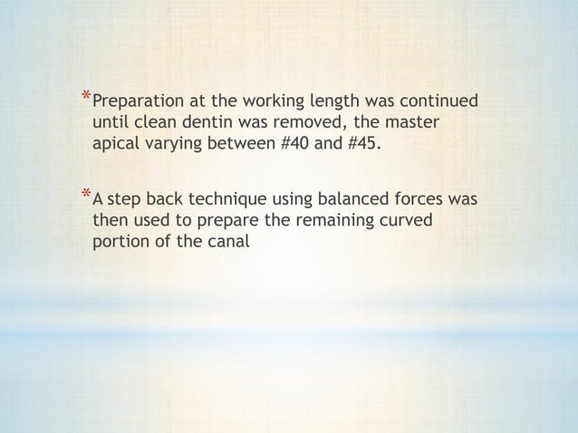 Root canal preparation techniques _ endodontic treatment | PPTX | Oral ...