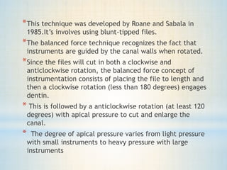Root canal preparation techniques _ endodontic treatment | PPTX