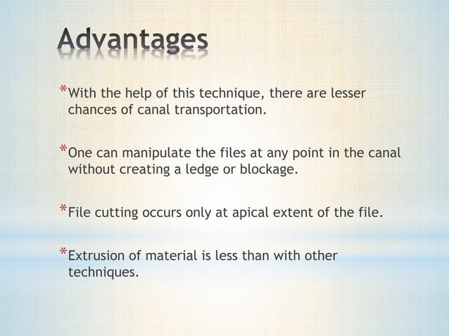 Root Canal Preparation Techniques Endodontic Treatment Ppt
