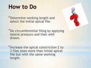 Root canal preparation techniques _ endodontic treatment | PPTX