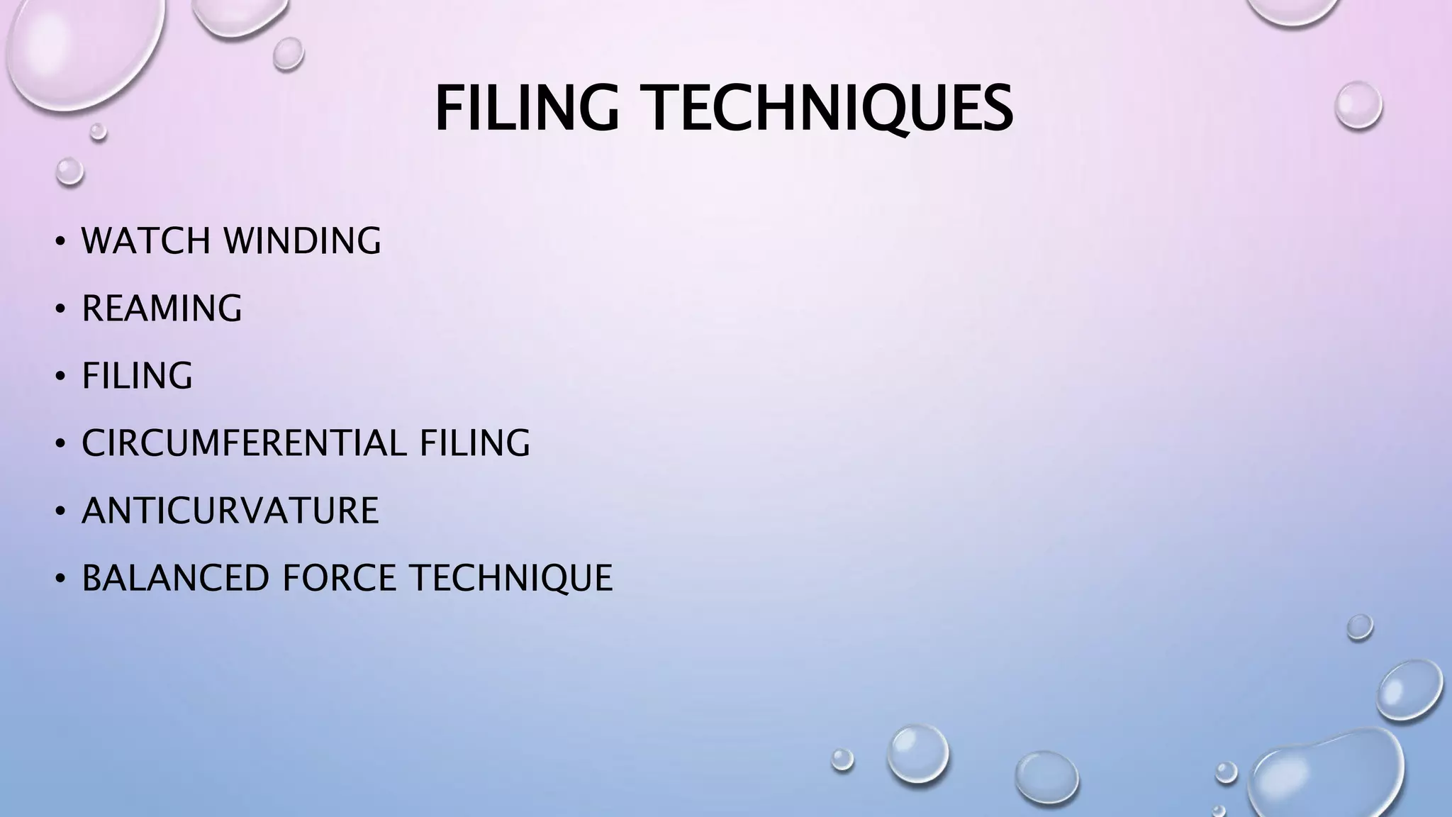 Root canal preparation techniques | PPTX