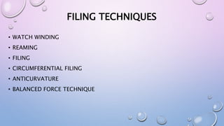 Root canal preparation techniques | PPTX