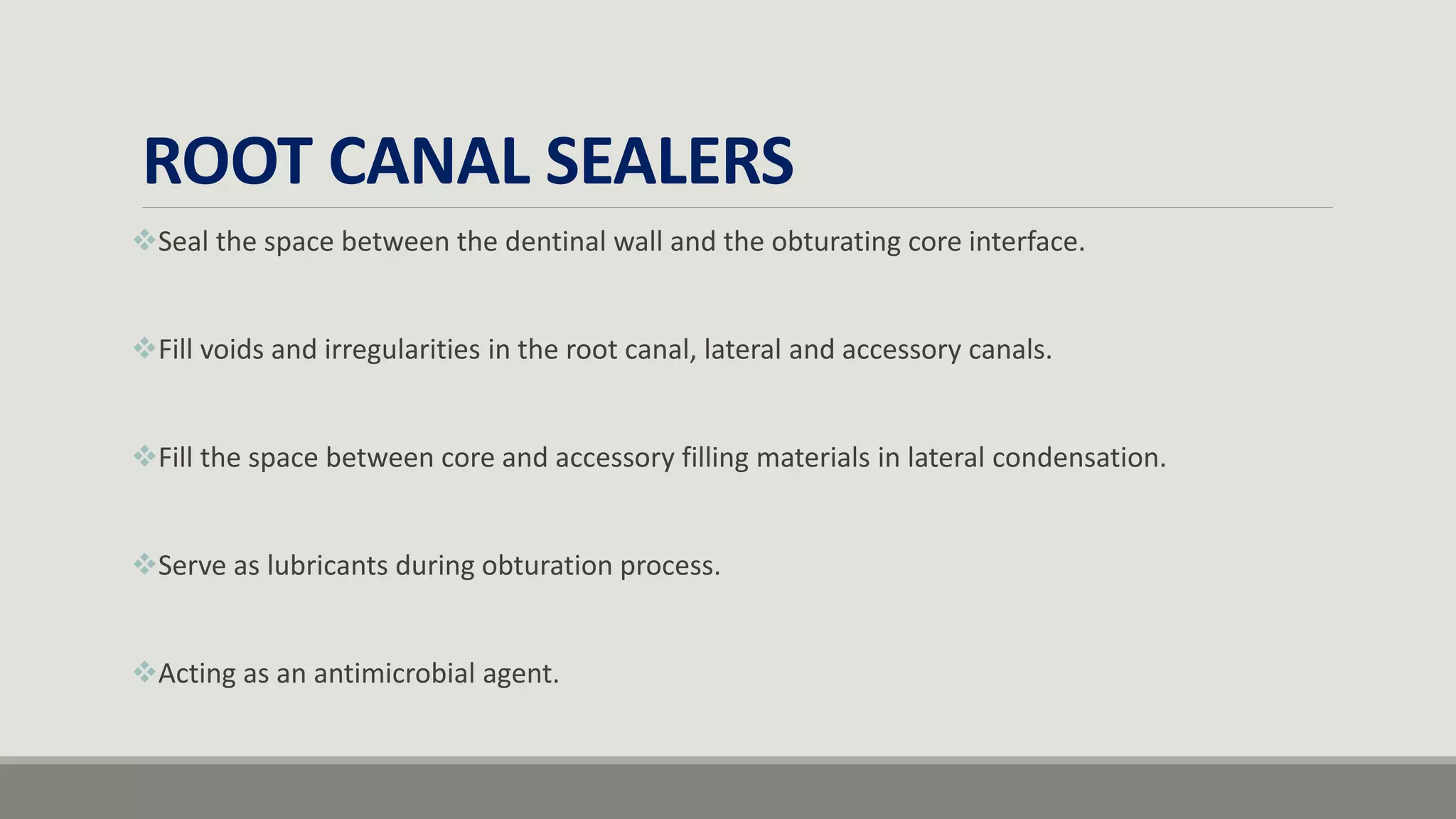 Root canal sealers | PPTX