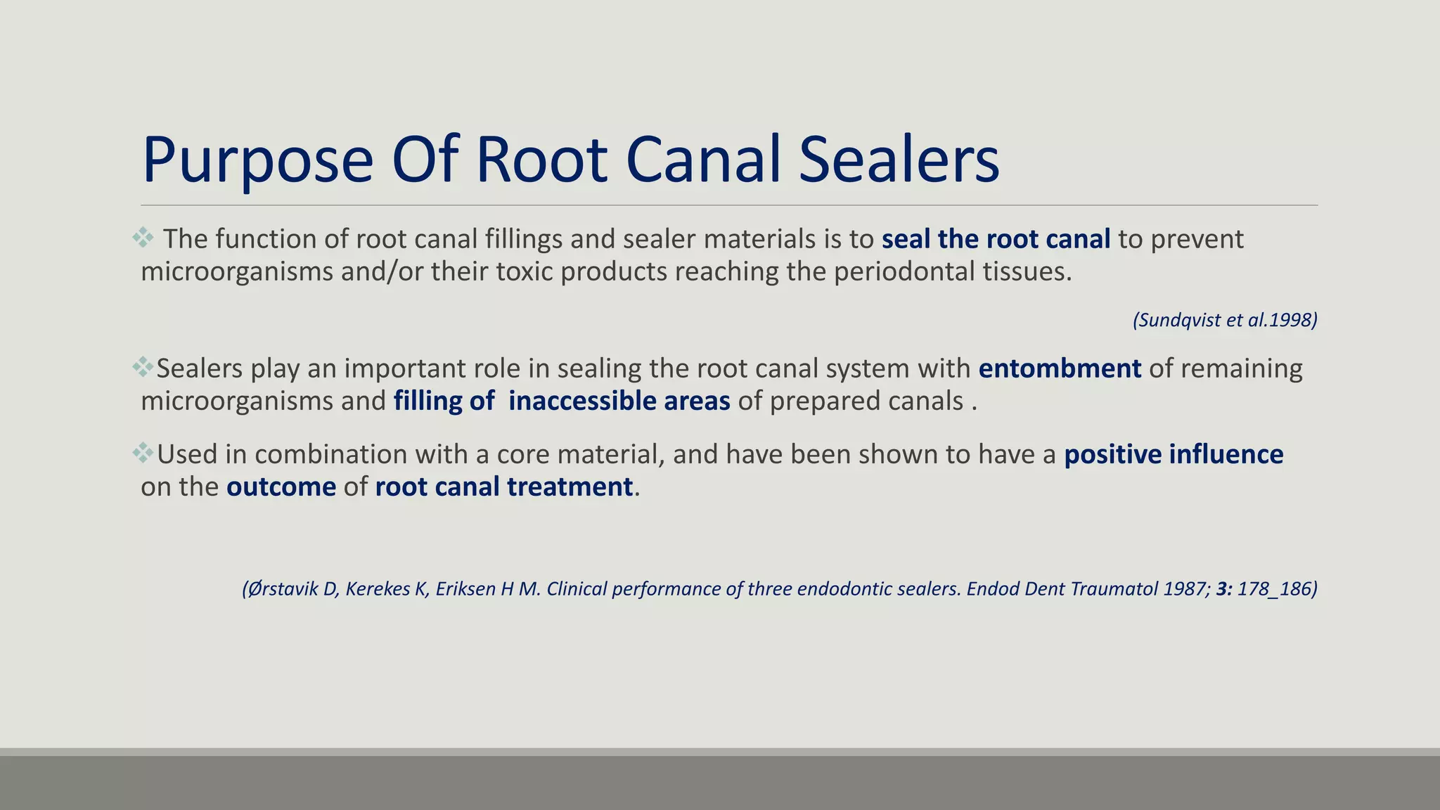 Root canal sealers | PPTX
