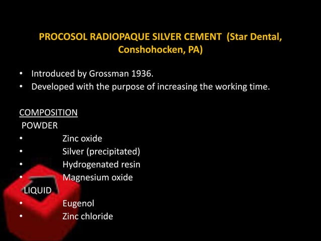 Root Canal Sealers.ppt | Oral care | Personal Care