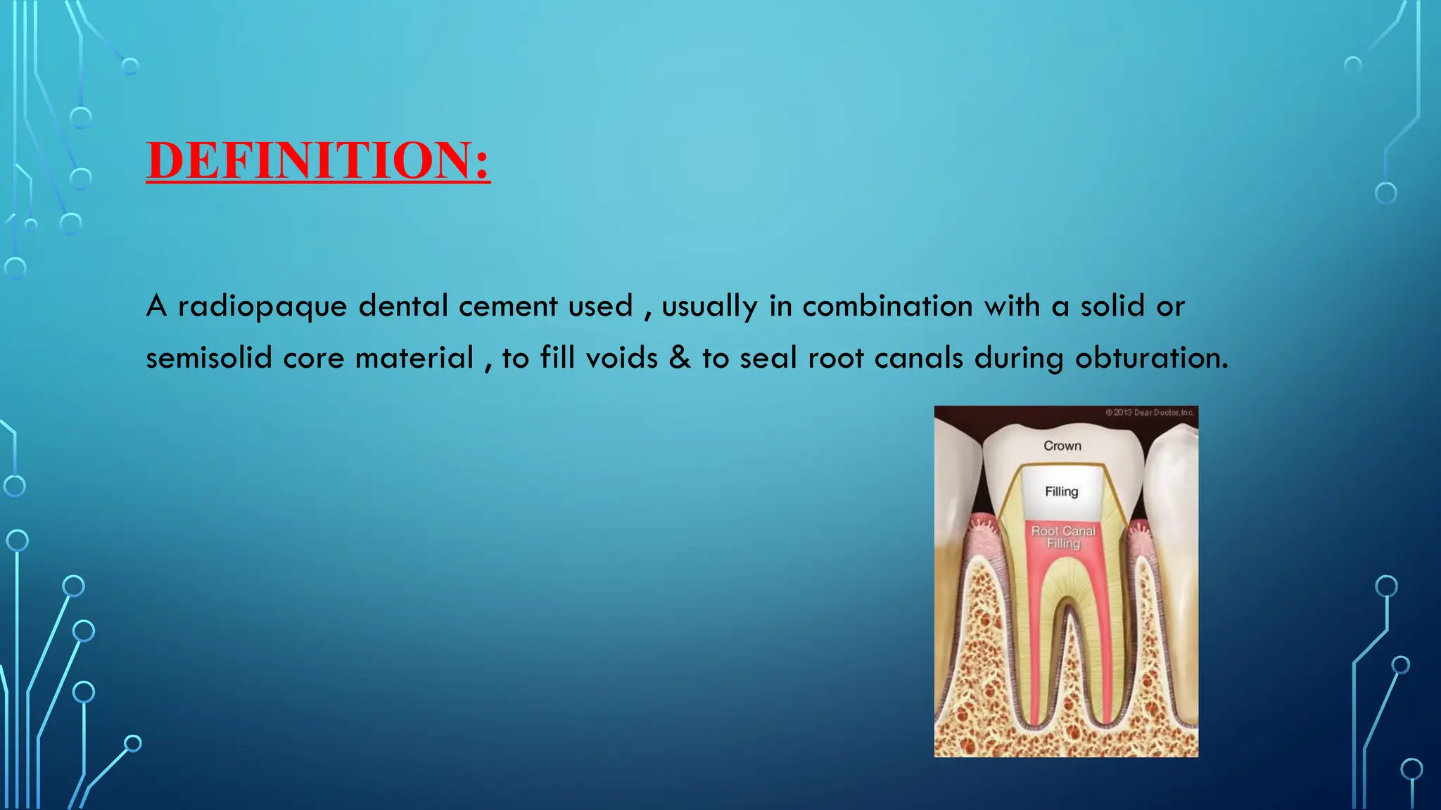 Root canal sealers.pptx definition and properties | PPTX