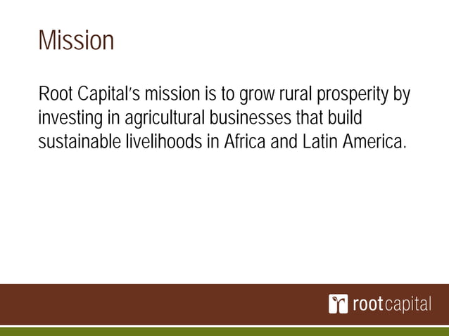 Root capital presentation | PDF