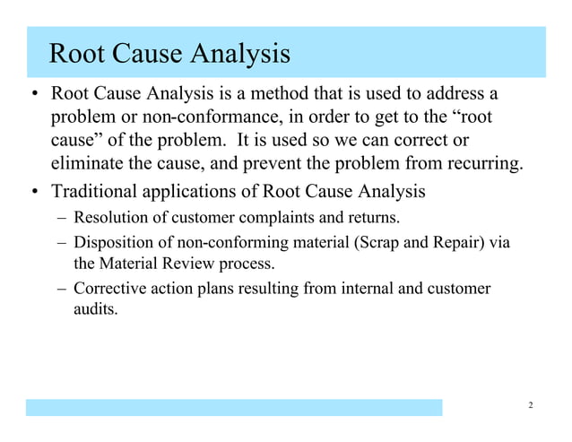 Root cause analysis | PPT