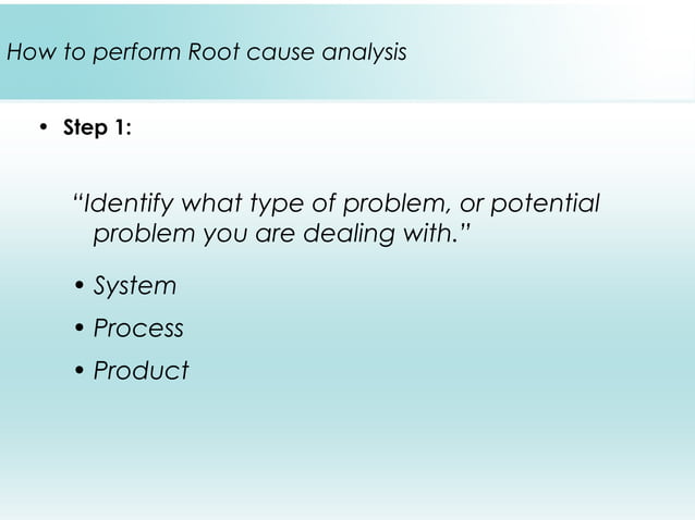 Root cause analysis | PPT