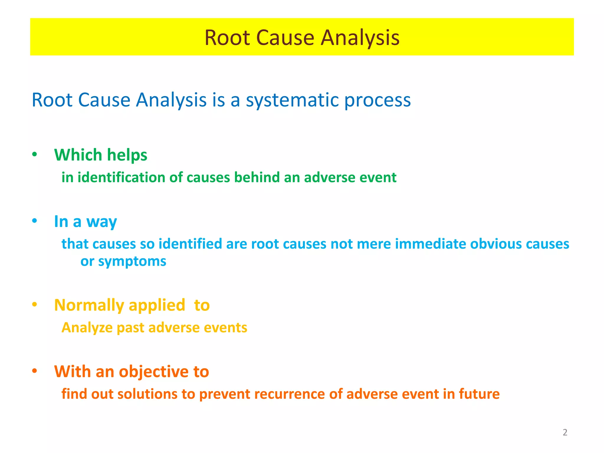 Root cause analysis - Methodology | PPTX