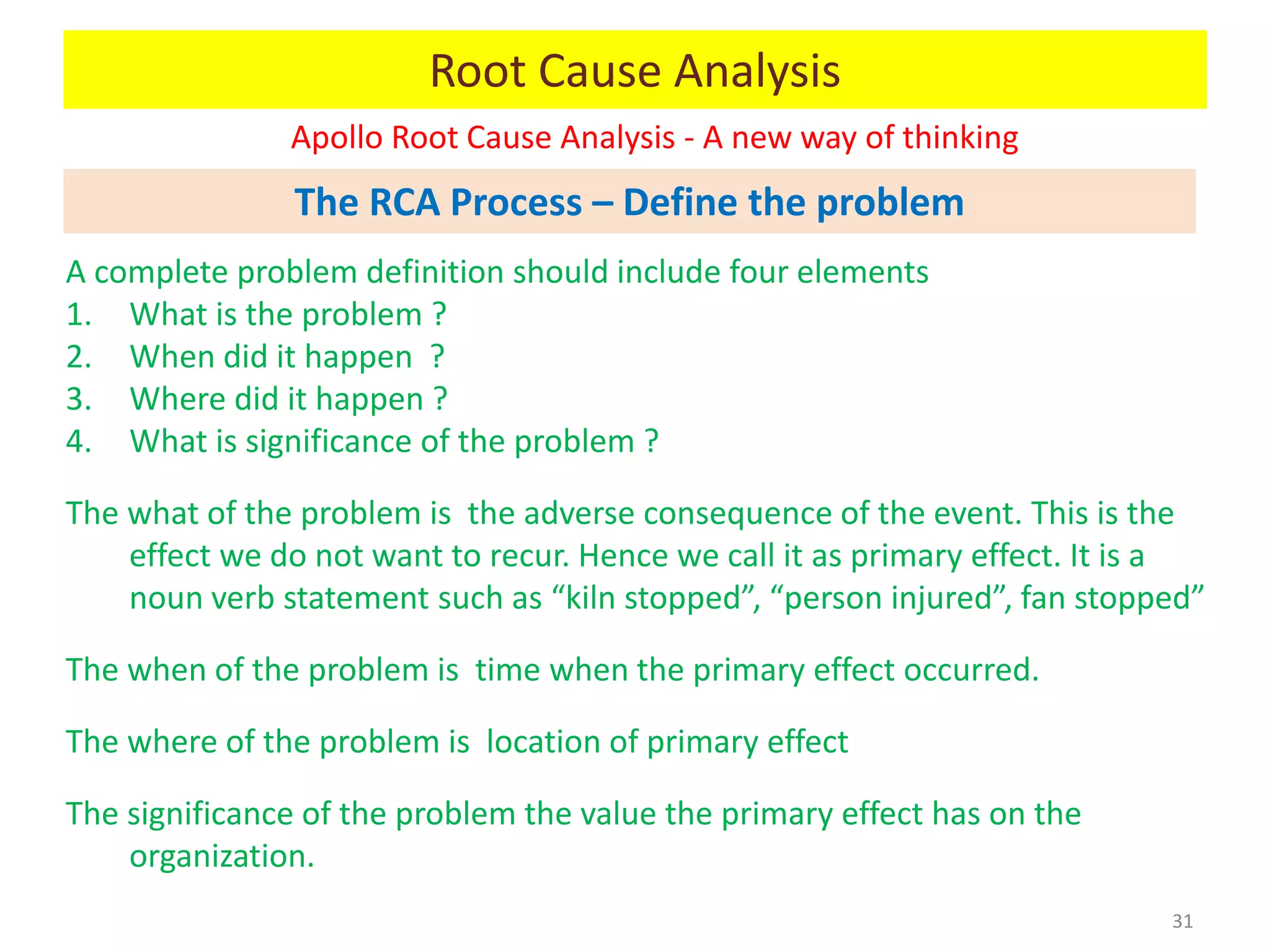 Root cause analysis - Methodology | PPTX