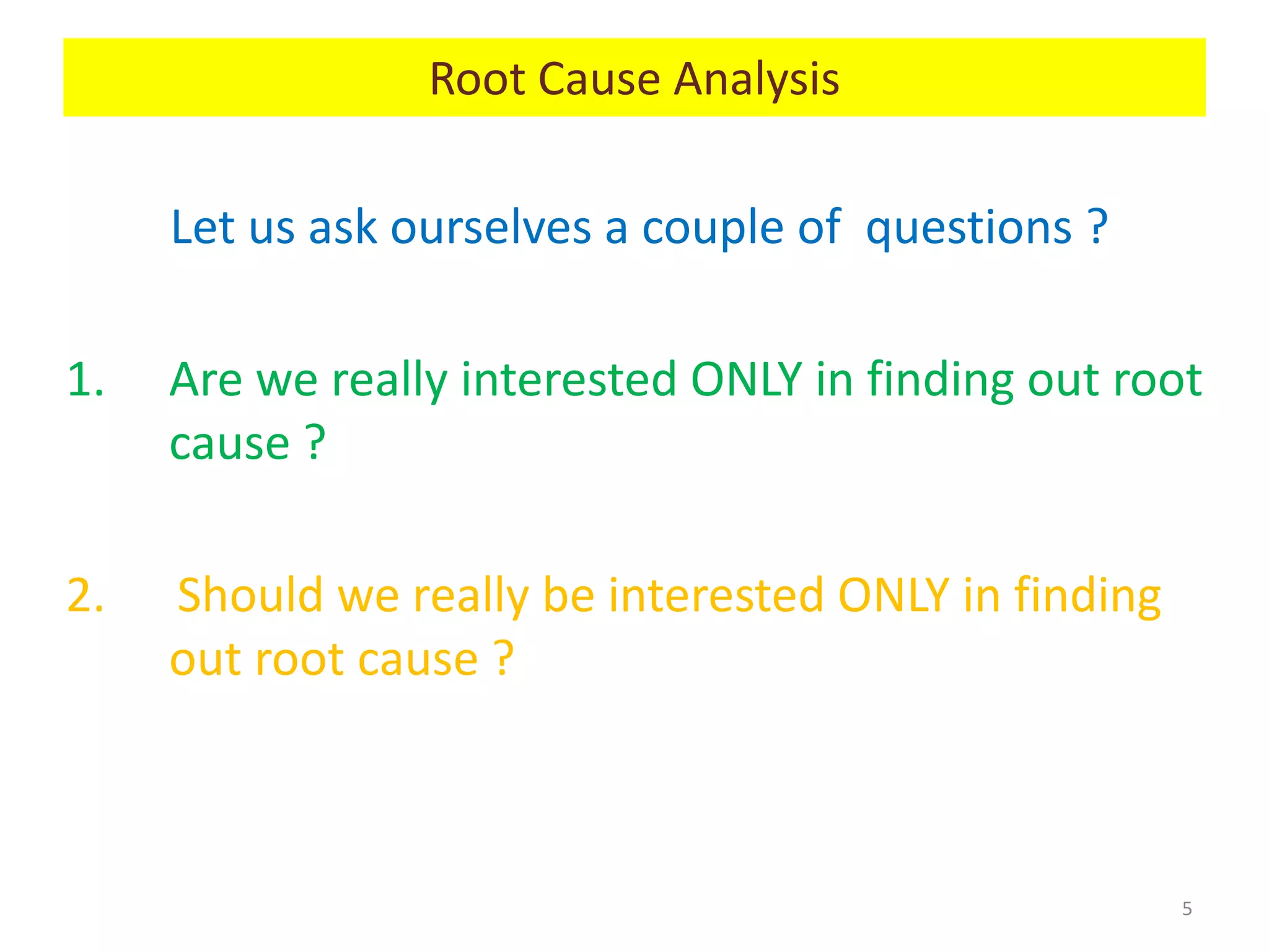 Root cause analysis - Methodology | PPTX