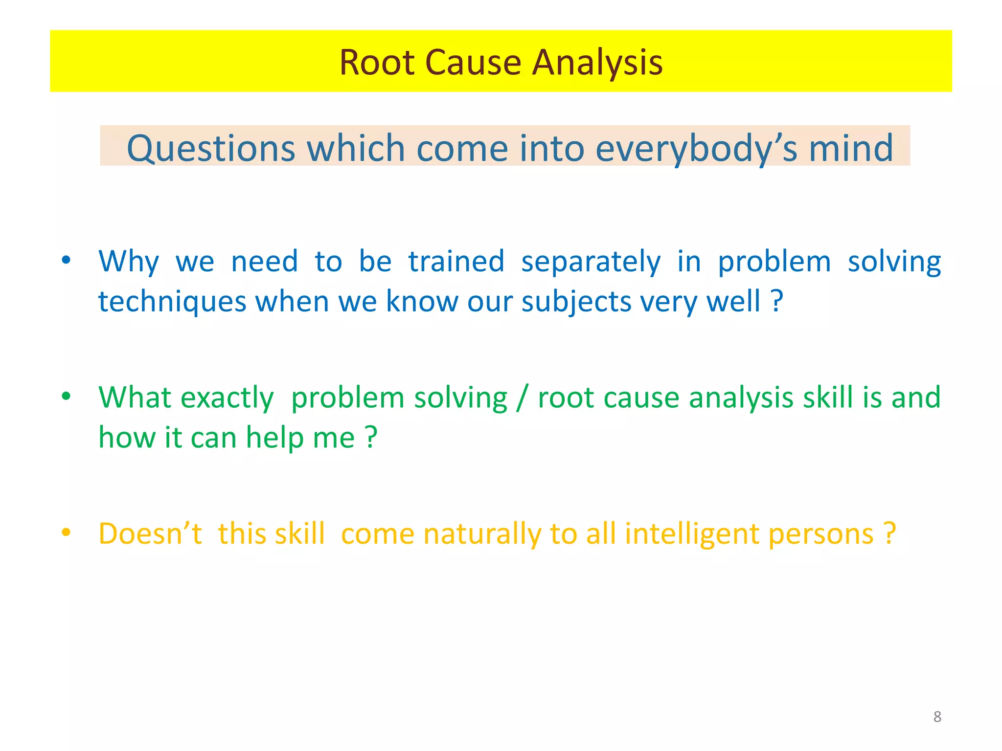 Root cause analysis - Methodology | PPTX