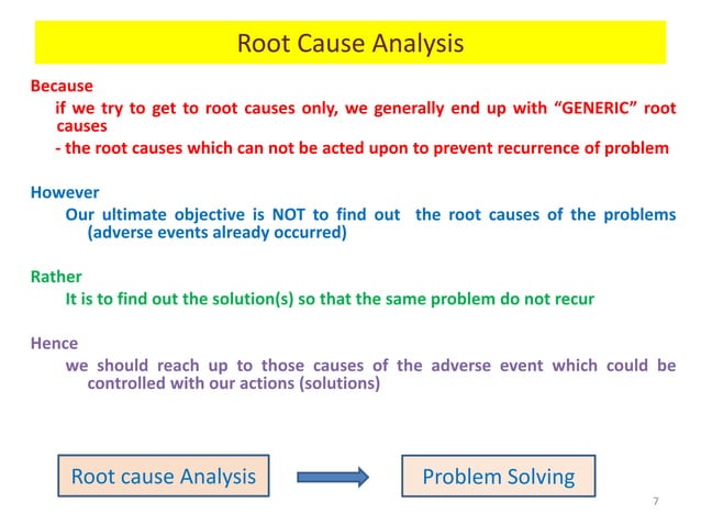 Root cause analysis - Methodology | PPTX | Physics | Science