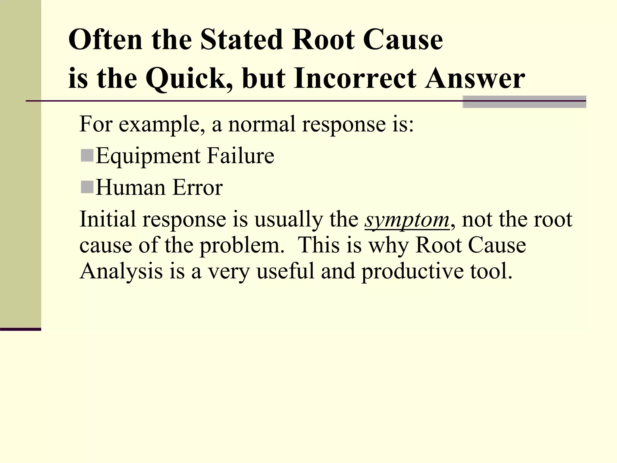 Root cause analysis | PPT
